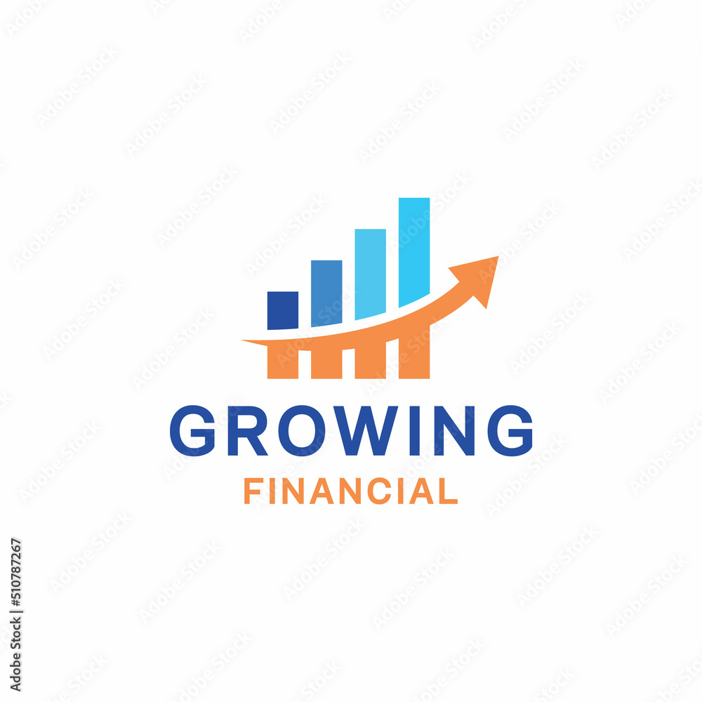 Financial Growth Up Logo For Business Stock Vector | Adobe Stock