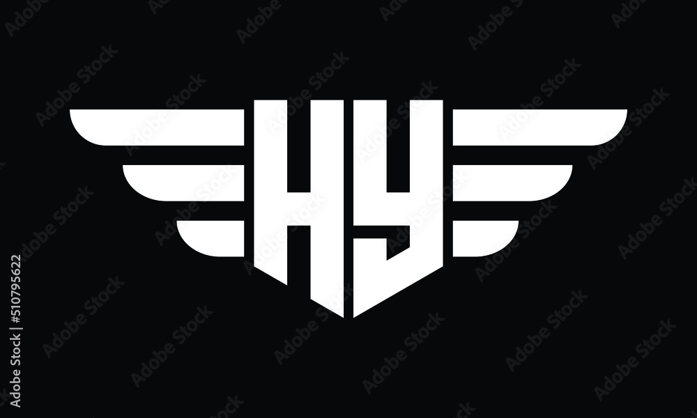 HY logo design vector template | monogram logo | abstract logo ...