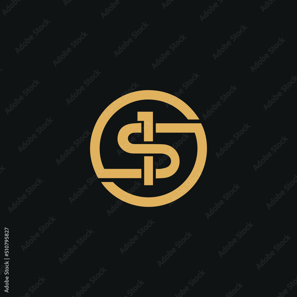 Simple Elegant Letter S1 Logo Design. Modern minimalist S1 creative ...