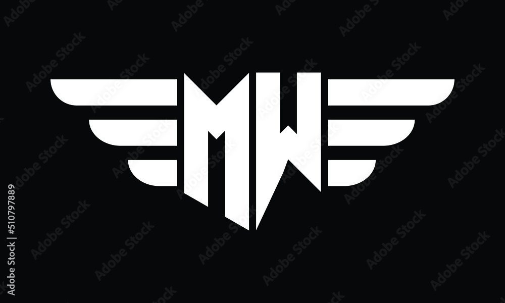 MW logo design vector template | monogram logo | abstract logo ...
