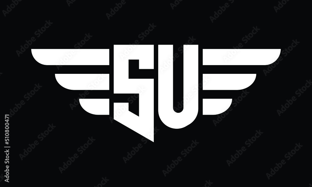 SU logo design vector template | monogram logo | abstract logo ...