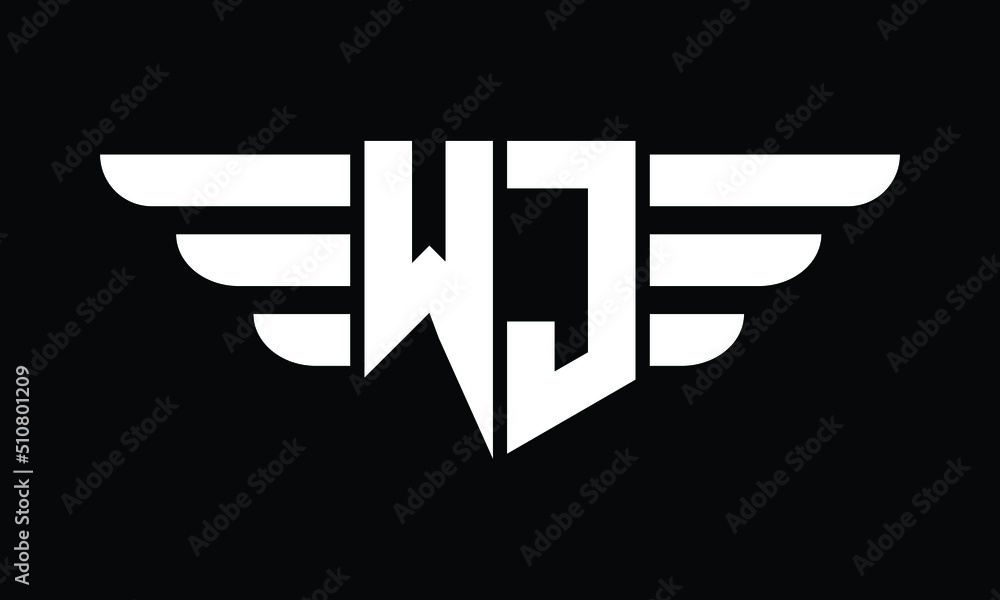 WJ logo design vector template | monogram logo | abstract logo ...