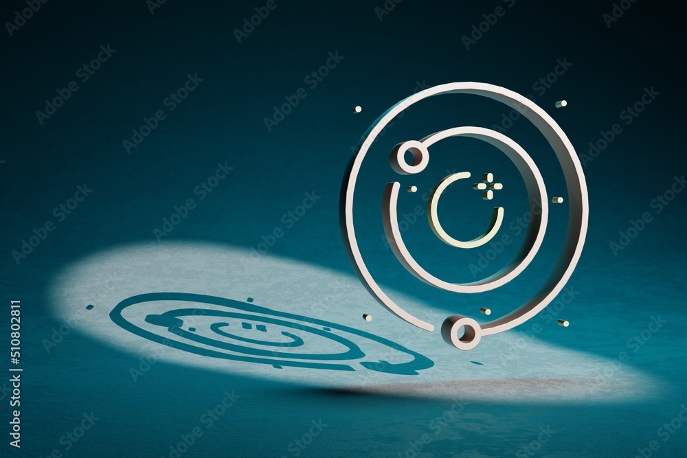 Beautiful abstract illustrations Solar System symbol icon on a dark ...