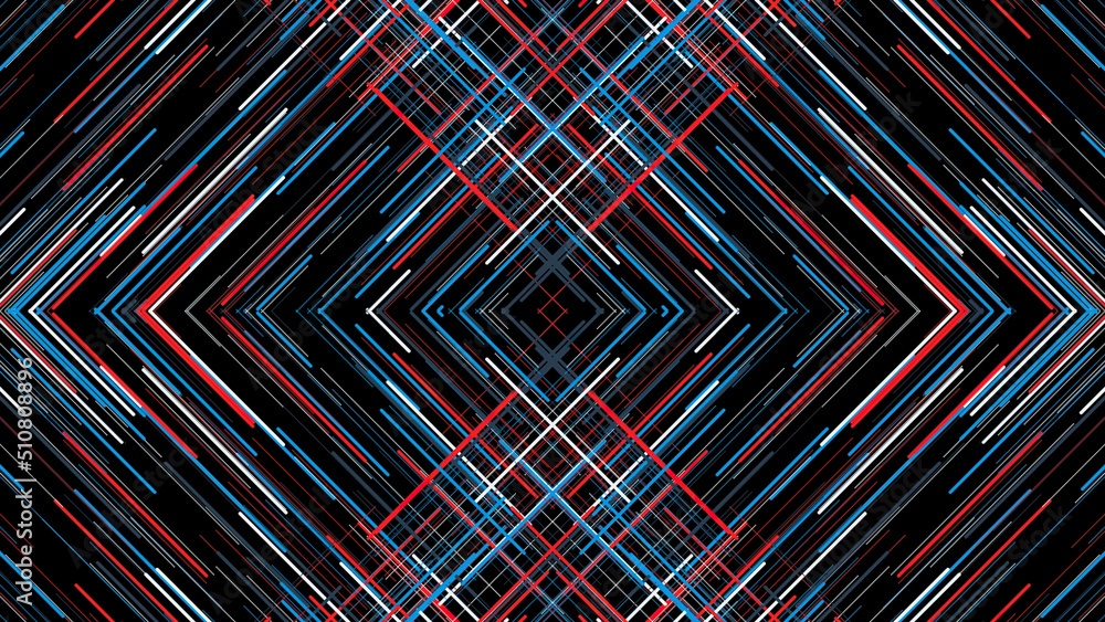 Pattern of lines with interference on black background. Animation ...