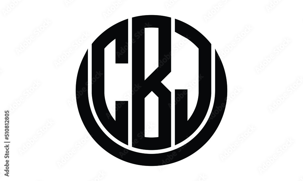 CBJ three letter shield in circle logo design vector template. letter ...