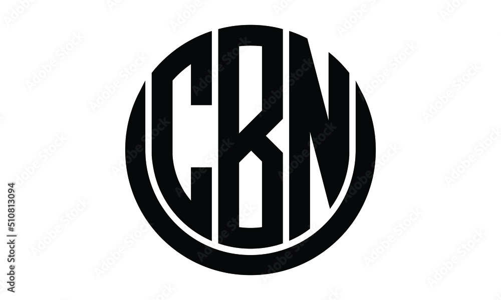 CBN three letter shield in circle logo design vector template. letter ...