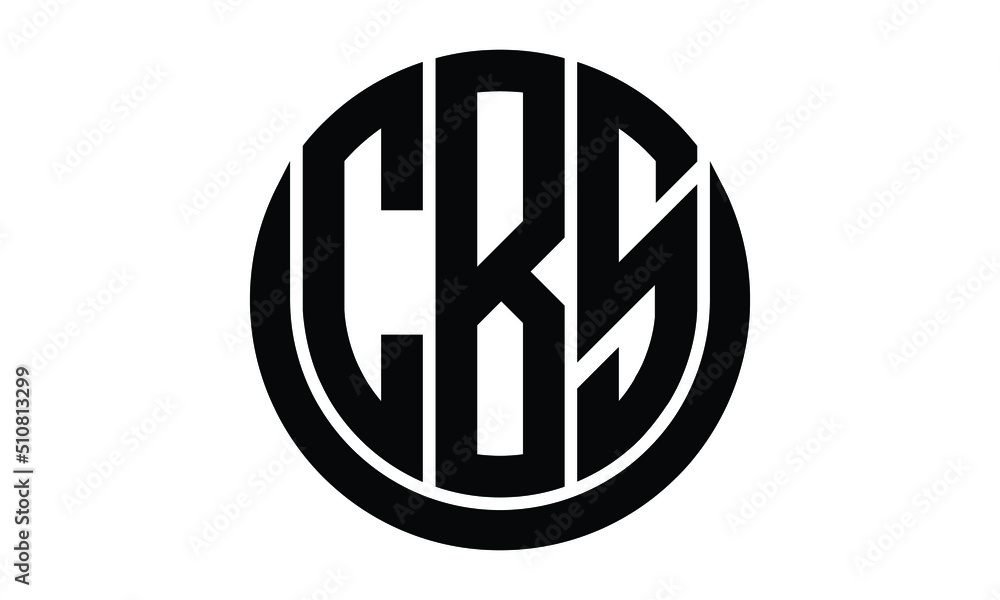 CBS three letter shield in circle logo design vector template. letter ...