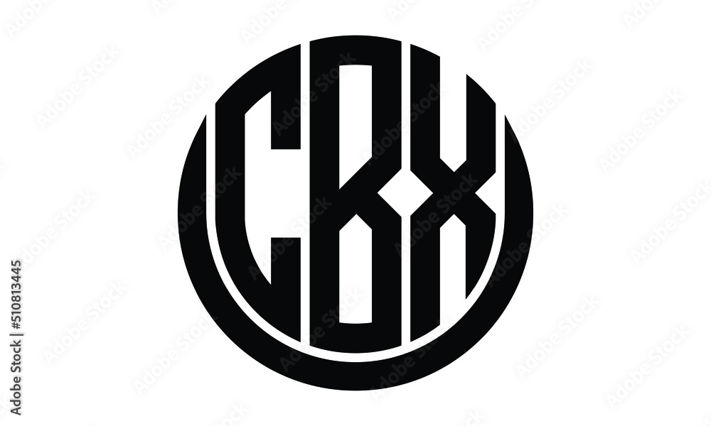 CBX three letter shield in circle logo design vector template. letter ...
