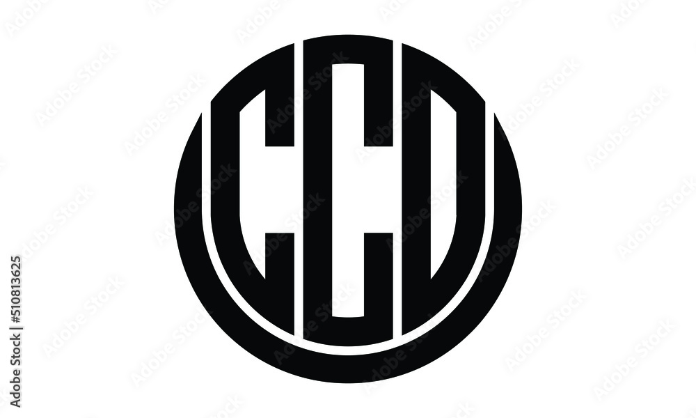 Vecteur Stock CCO three letter shield in circle logo design vector ...