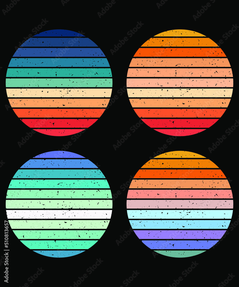 Retro Sunset, Style of the 70s-80s.Retro Vintage Sunset Background ...