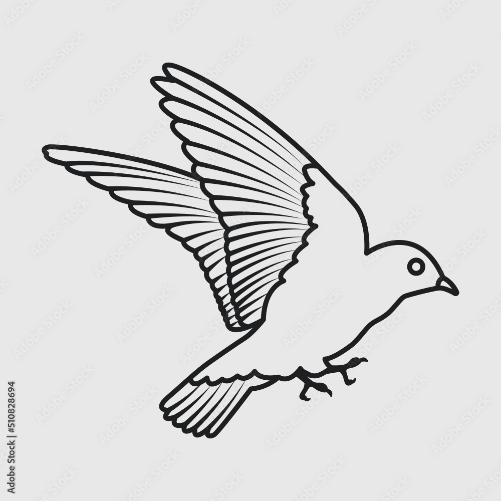 Bird Outline SVG Bundle Cut File, Beautiful Bird Svg, Bird Silhouette ...