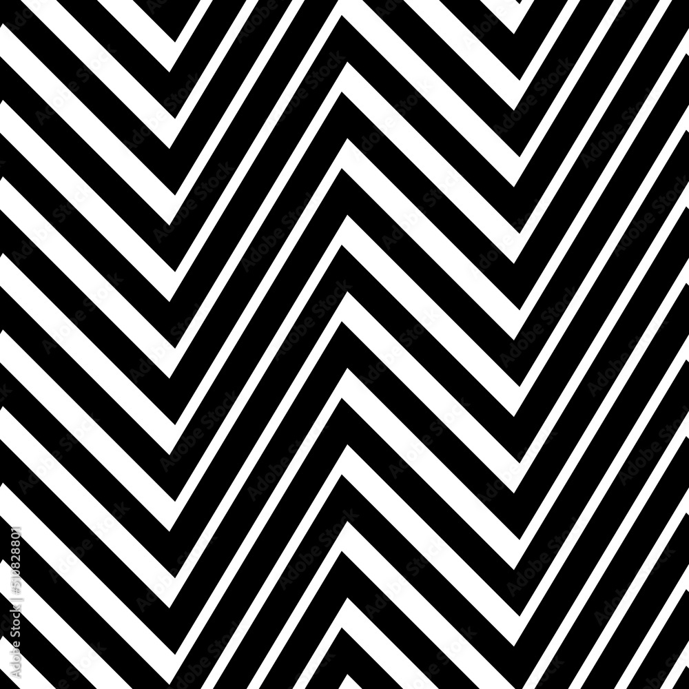 Zigzag lines seamless pattern. Angled jagged stripes ornament. Linear ...
