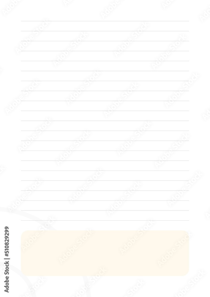 lined grid notes sheet paper template vector illustration set. Notebook ...