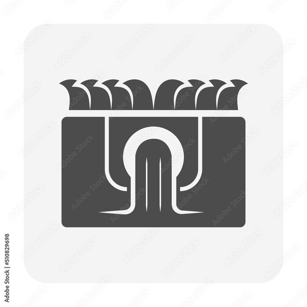 French drain or stormwater drainage system vector icon consist of soil ...