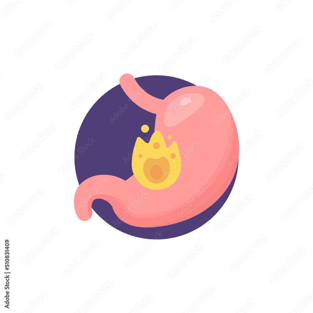 icon Gastritis, ulcer, gastric disease, inflammation of the stomach ...