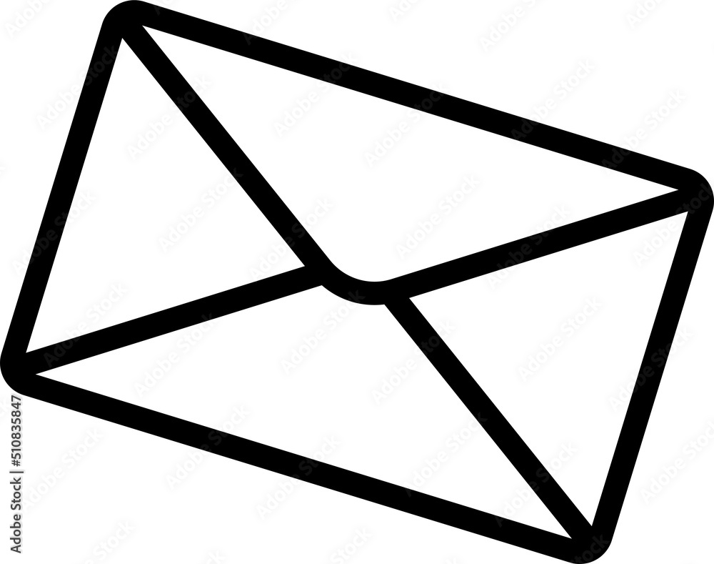 Mail message letter line art icon symbol vector illustration Stock ...