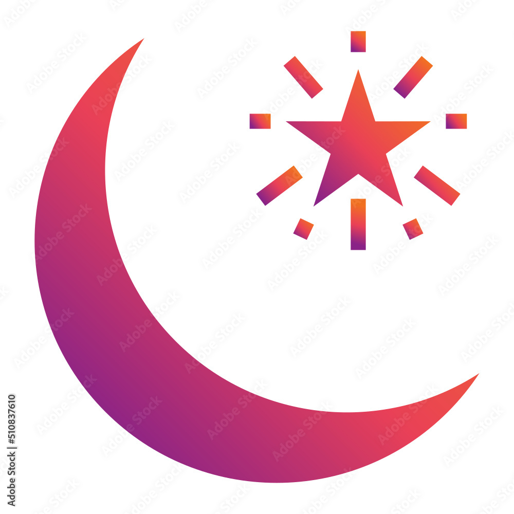 Half Moon Icon Stock Vector | Adobe Stock