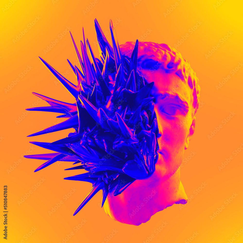 Abstract illustration from 3D rendering illustration of marble ...