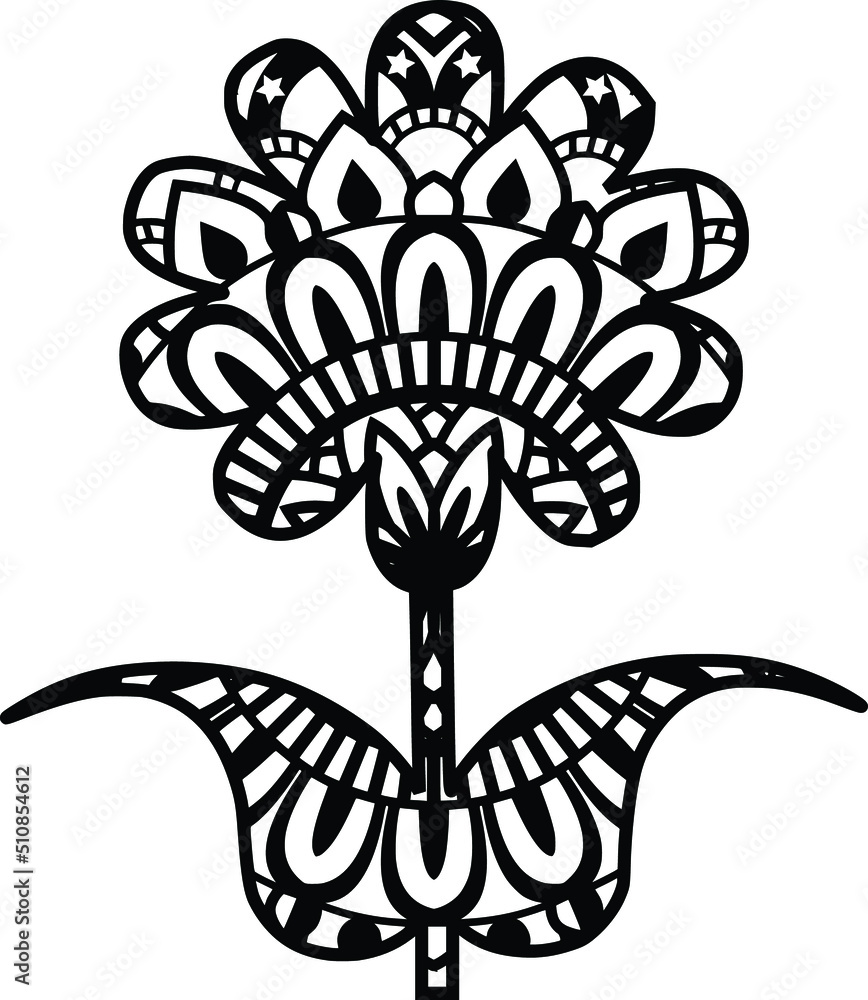 Mandala design. You can change the color and size of the design. Will ...