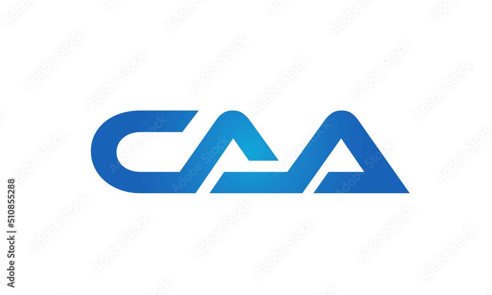 Connected CAA Letters logo Design Linked Chain logo Concept Stock Vector | Adobe Stock