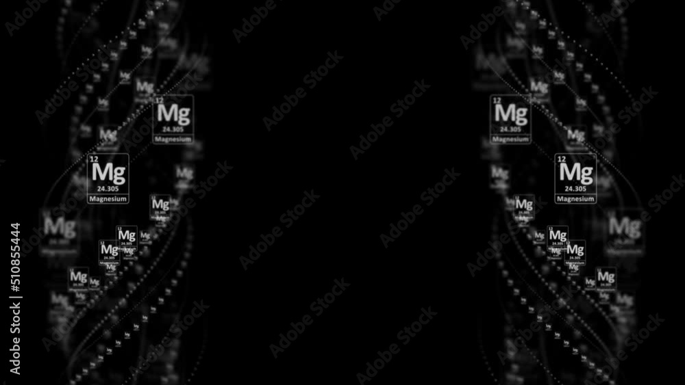 MAGNESIUM Molecule Symbol, Chemistry Periodic Table, Animation ...