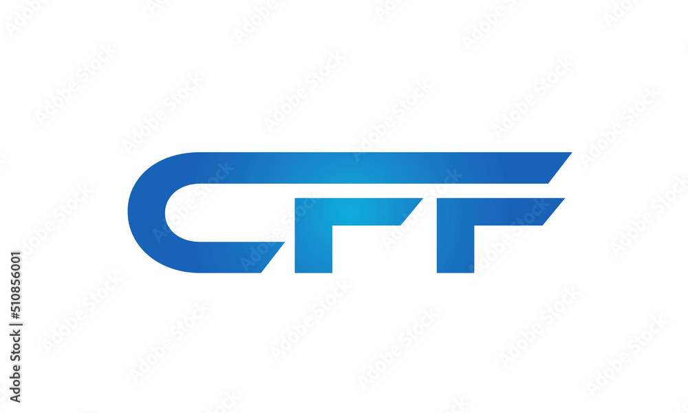 Connected CFF Letters logo Design Linked Chain logo Concept Stock ...