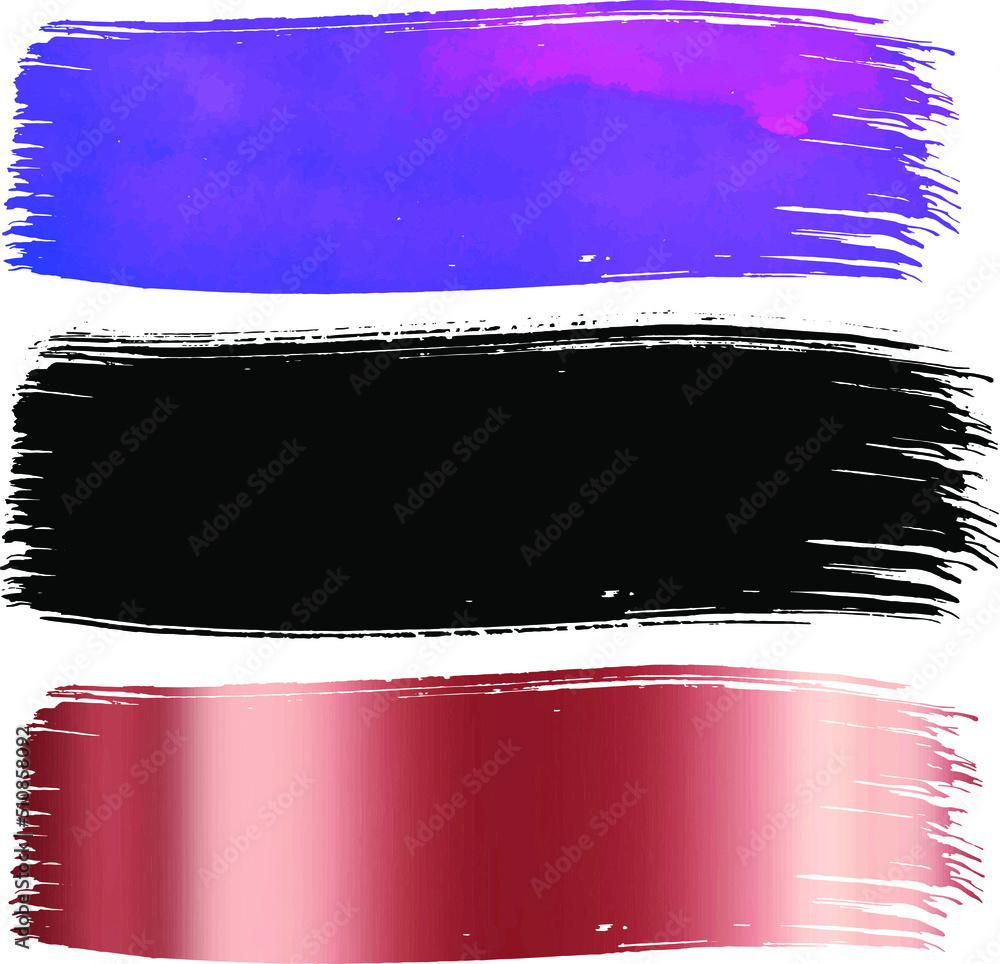 Stroke patterns. Set of brush stains, stroke, line collection, texture ...