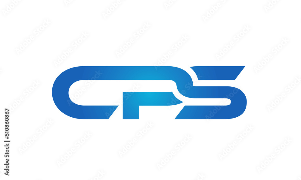 Connected CPS Letters logo Design Linked Chain logo Concept Stock ...