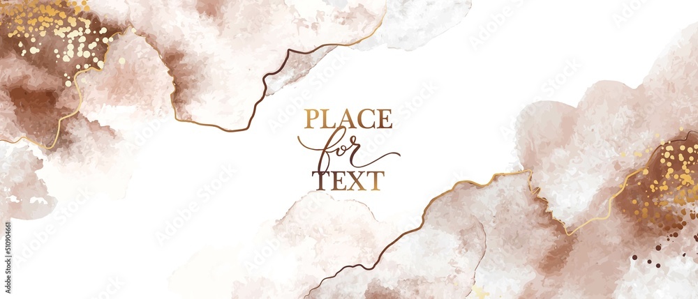 Elegant marble, stone texture. Watercolor, ink vector background with ...