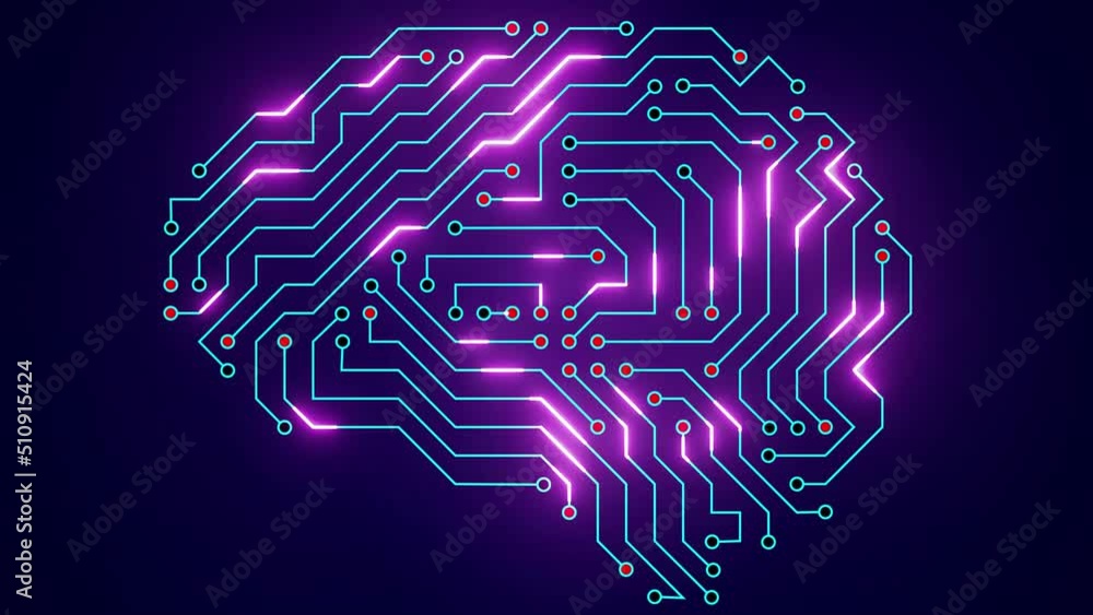Electronic Neurons of the Brain Neurons in Action.Neurons in action ...