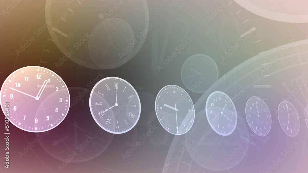 Time flow images with analog clock Background. Stock Illustration ...