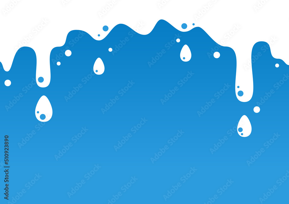 Dripping milk frame. Dripping milk flows down. Dripping liquid. Fluid ...
