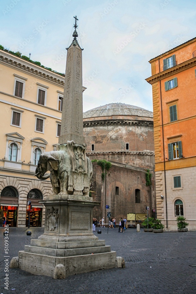 Elephant and Obelisk is a statue of an elephant carrying an obelisk ...