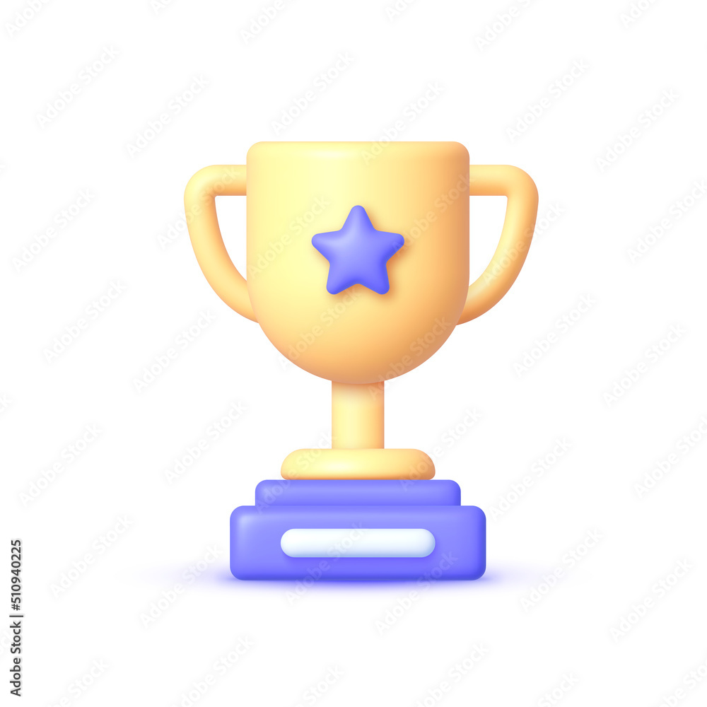 Trophy 3d, great design for any purposes. Victory concept. Education ...
