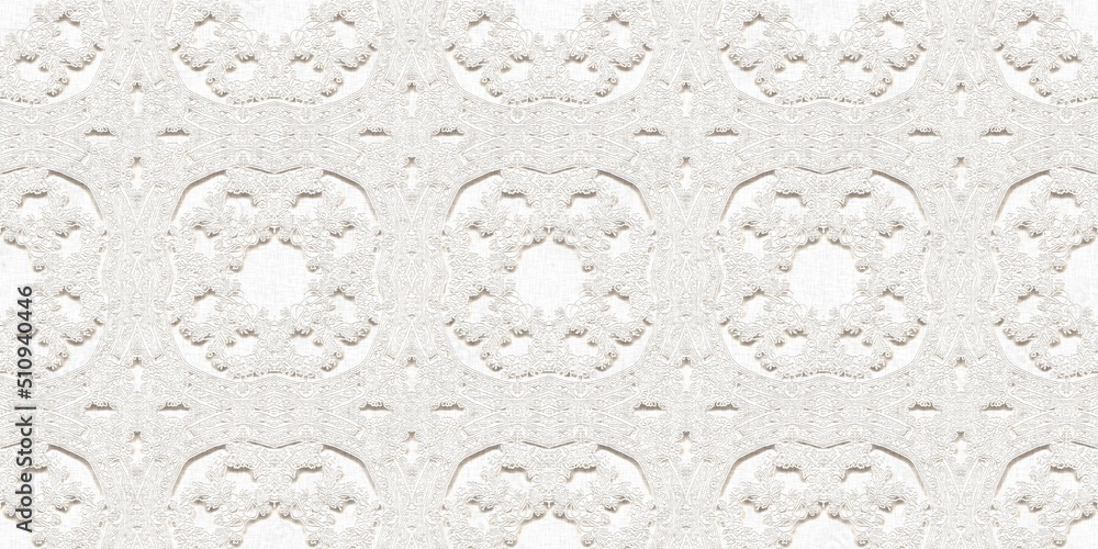 White on White linen lace effect border background. Minimal stylish ...