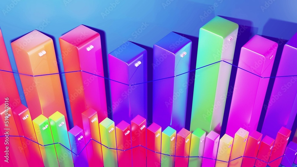 3d render. Beautiful 3d background for analytical programs with ...