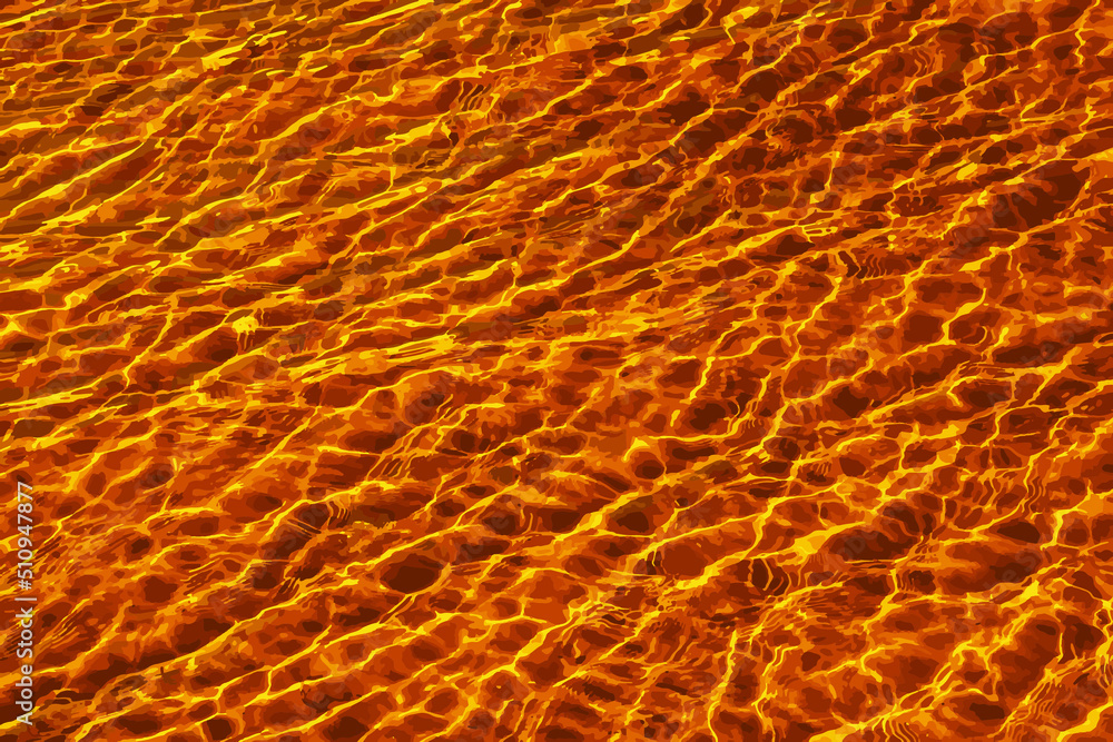 Realistic vector illustration of the reflection on the surface of the ...