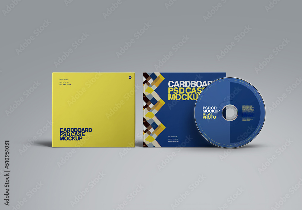 CD Mockup Cardboard Jewel Case Stock Template | Adobe Stock