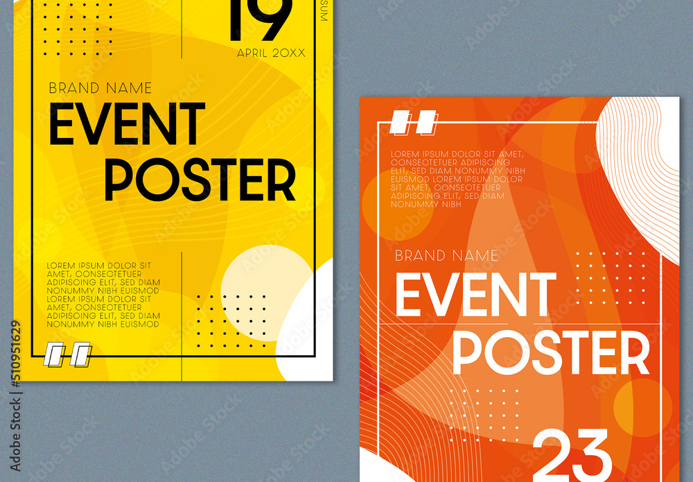 Abstract Style Themed Event Poster Stock Template | Adobe Stock