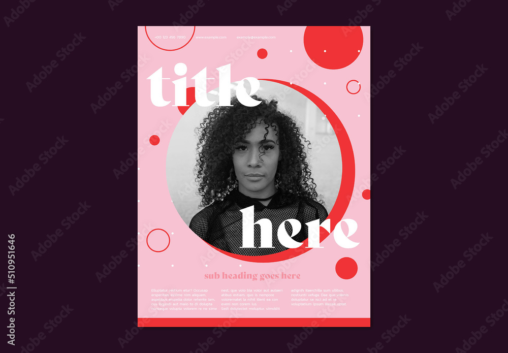 Pink and Red Poster Stock Template | Adobe Stock