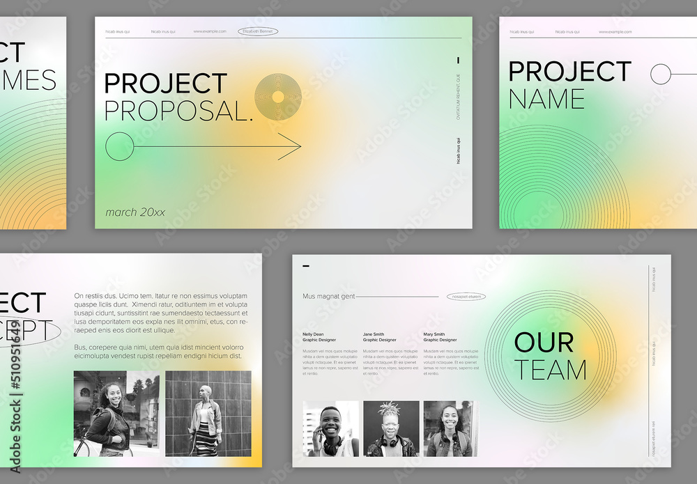 Gradient Minimal Pitch Deck Layout Stock Template | Adobe Stock Gradient Minimal Pitch Deck Layout Stock Template | Adobe Stock