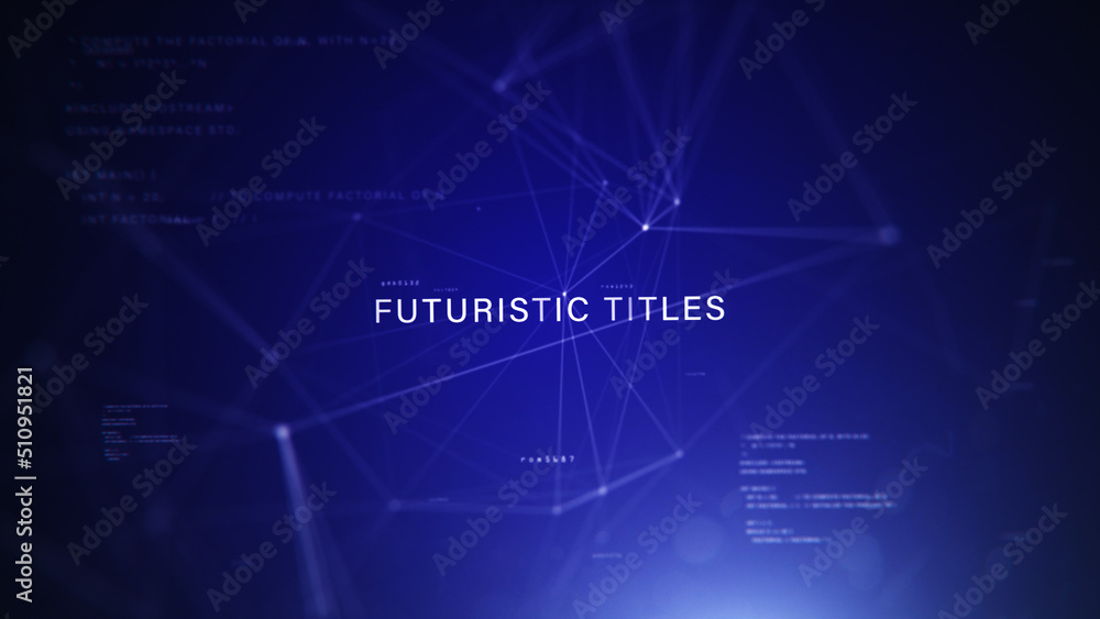 Futuristic Plexus Titles Stock Template | Adobe Stock