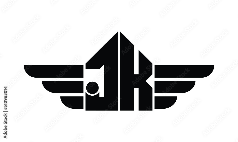 JK two letter creative shape logo design vector template. house, real ...