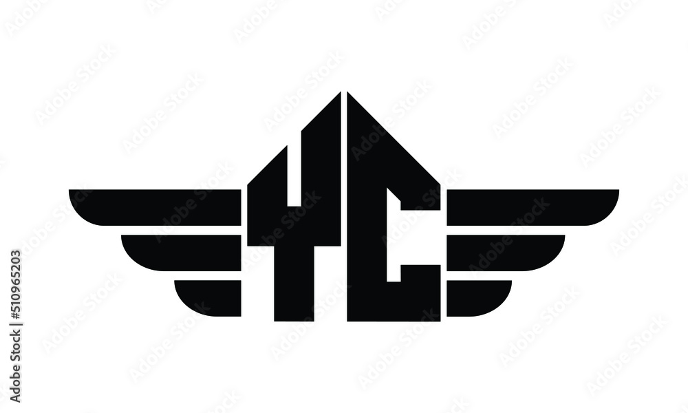 YC two letter creative shape logo design vector template. house, real ...