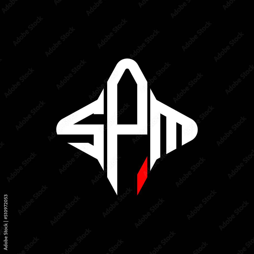 SPM letter logo creative design with vector graphic Stock Vector ...