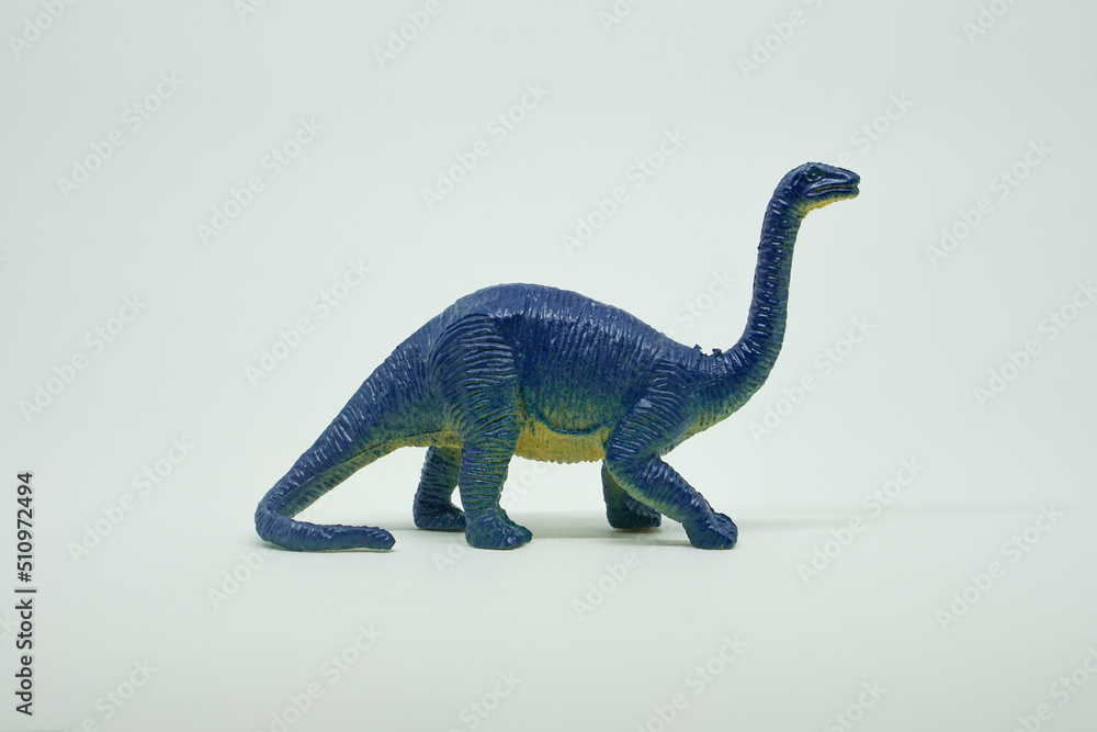 Poster Side view of plastic brontosaurus dinosaur plastic toy for kids ...
