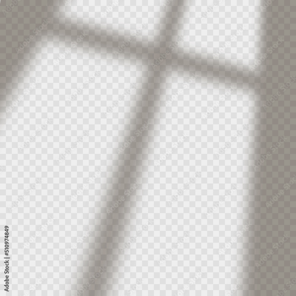 Realistic windows shadow overlay effects on transparent background ...