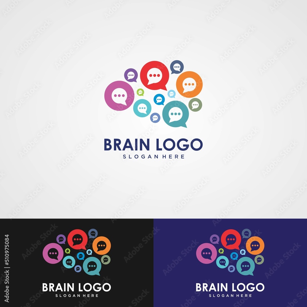 Brain logo / Neuron Nerve or Seaweed logo design inspiration Stock ...