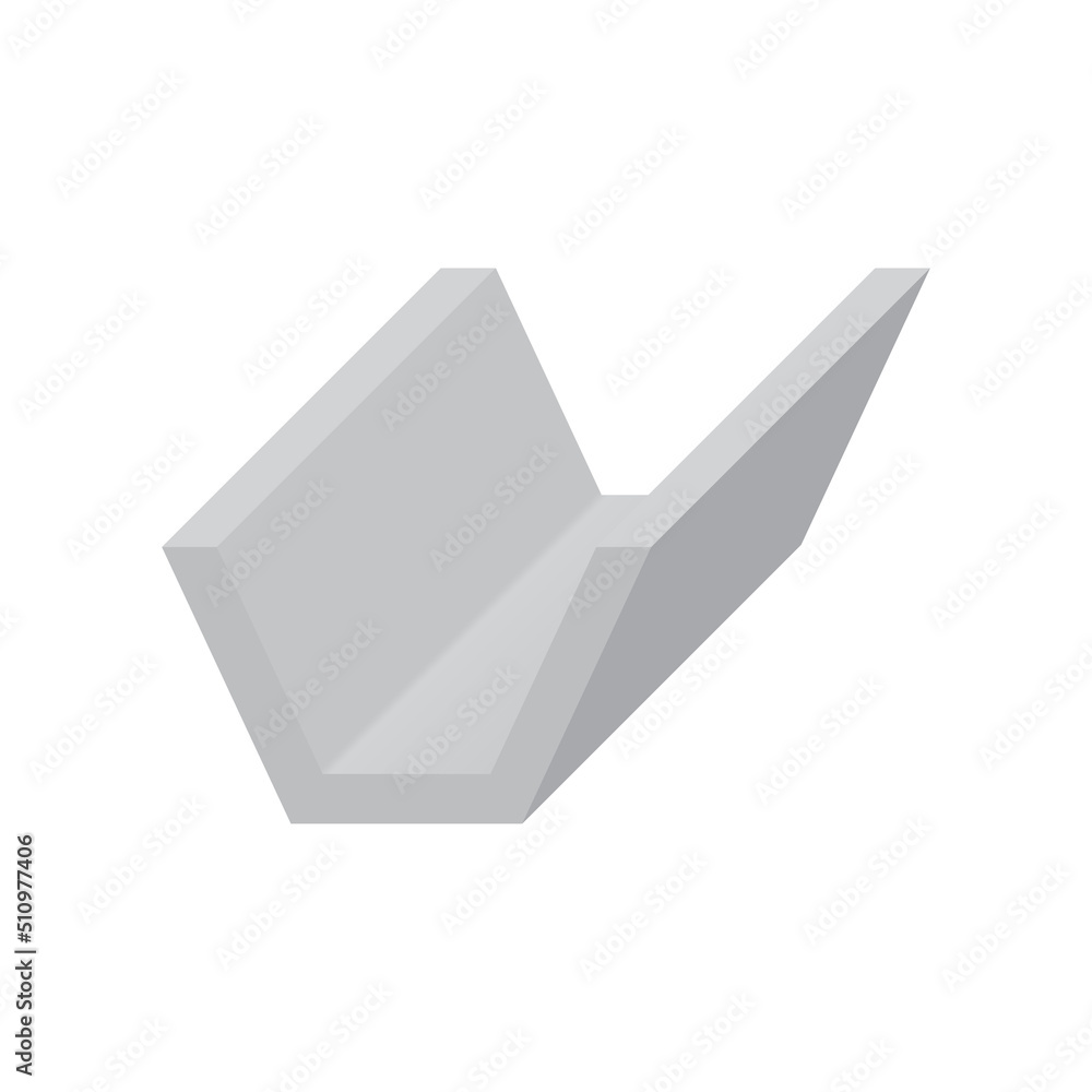 Open drain gutter vector illustration. May called trench, ditch, street ...