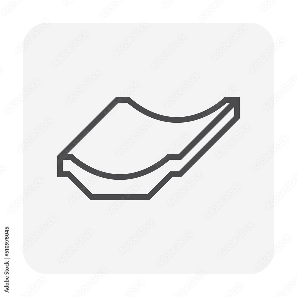 Open drain gutter vector icon. May called trench, ditch, street or ...